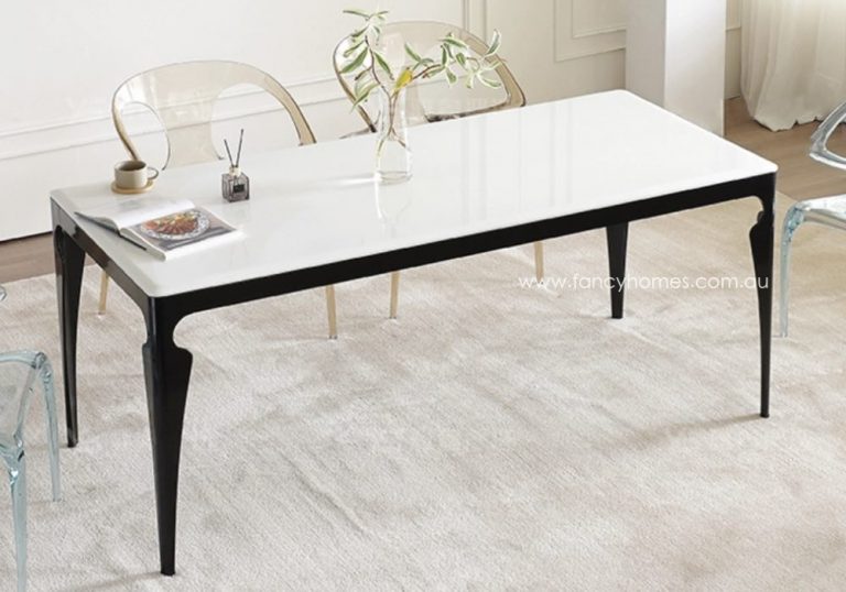 Buy Fletcher Sintered Stone Dining Table Black Base, Tables | Fancy Homes